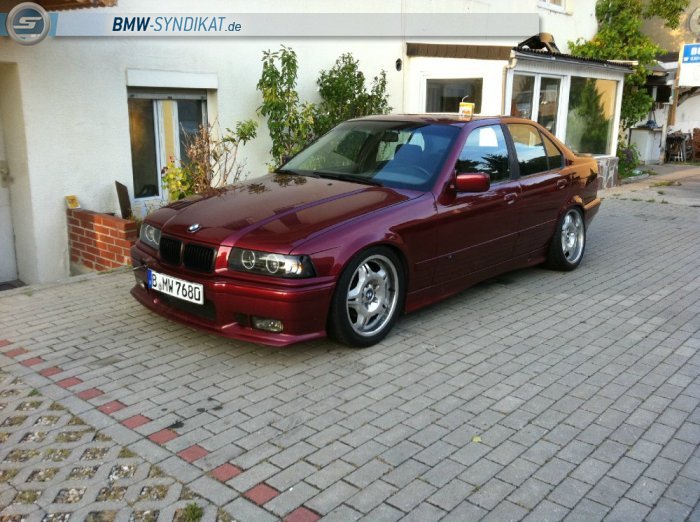 E36 Calypsorot mit Motorsport Felgen [ 3er BMW - E36 ] "Limousine ...